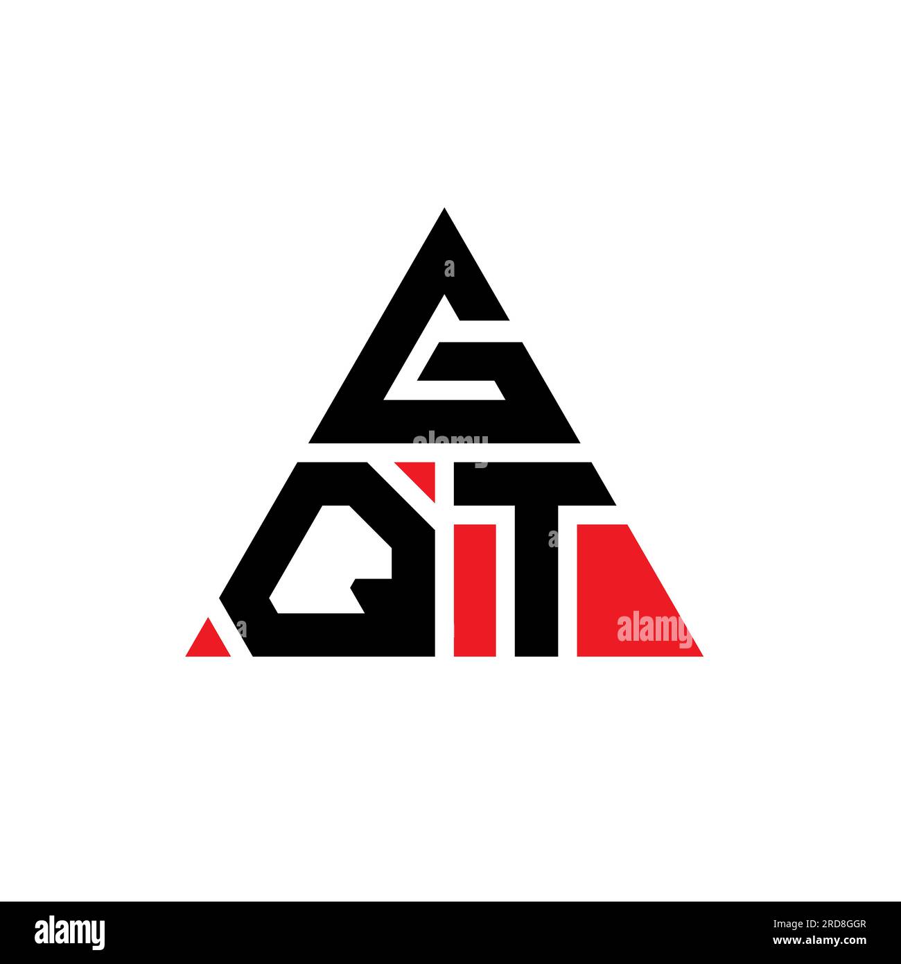 GQT triangle letter logo design with triangle shape. GQT triangle logo ...