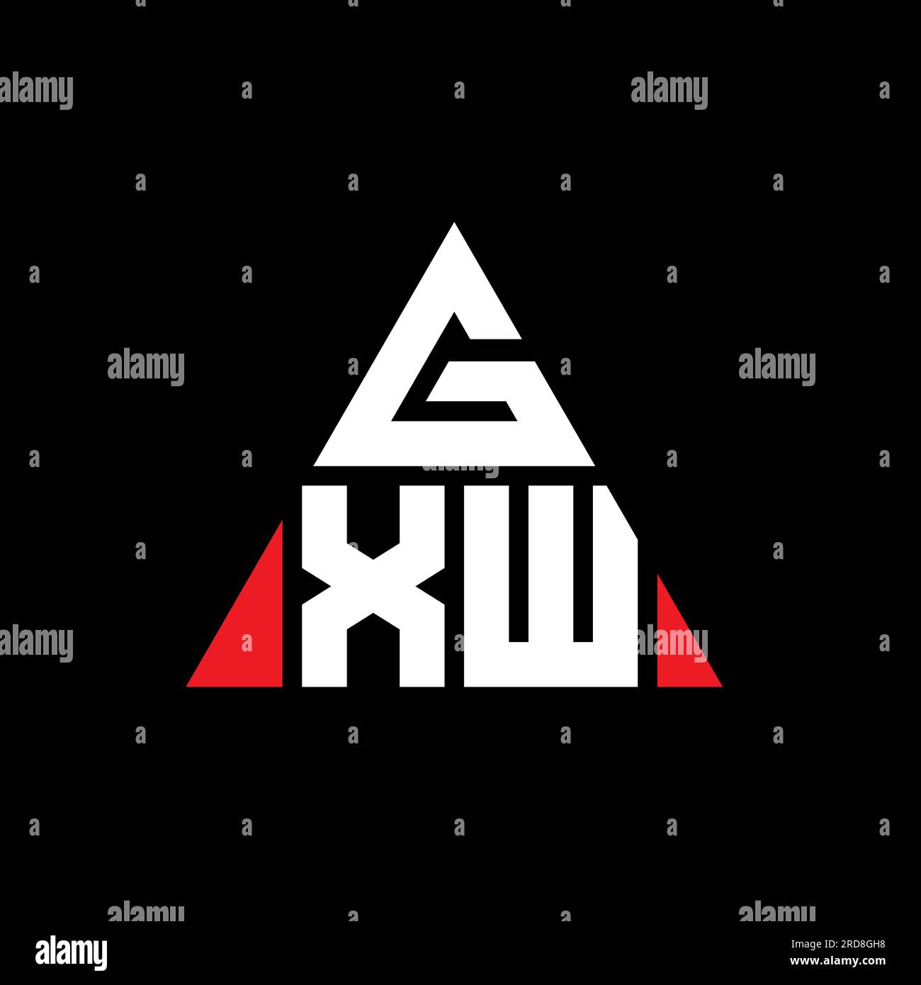 GXW triangle letter logo design with triangle shape. GXW triangle logo ...