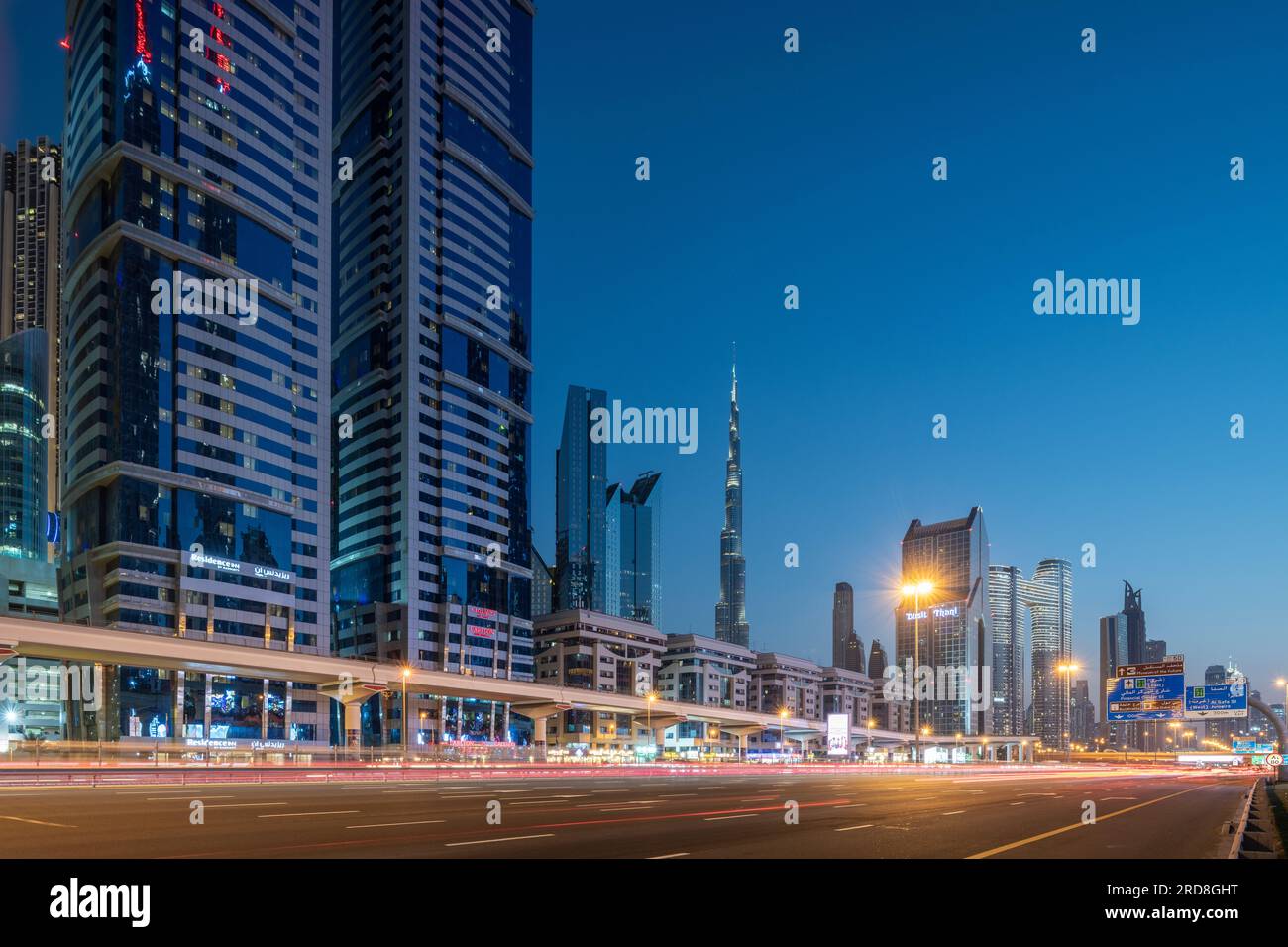 Sheikh Zayed Road, Downtown, Dubai, United Arab Emirates, Middle East ...
