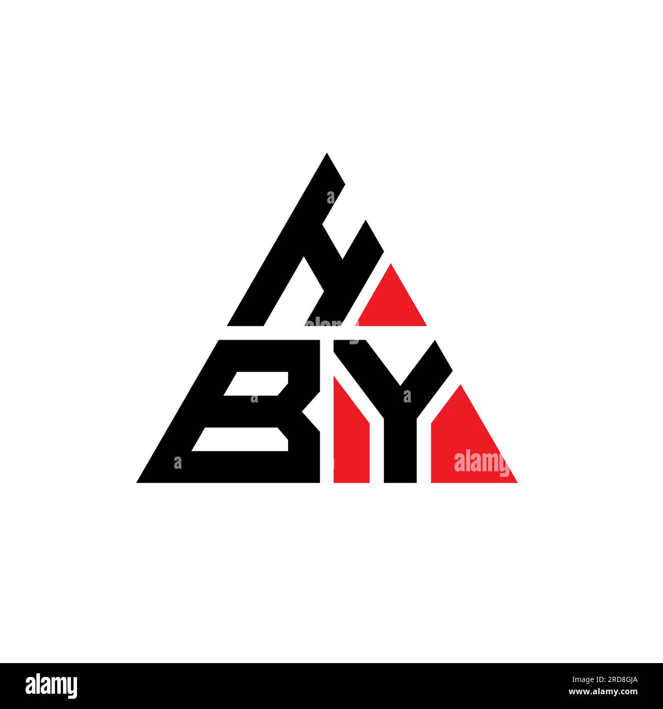 HBY triangle letter logo design with triangle shape. HBY triangle logo ...