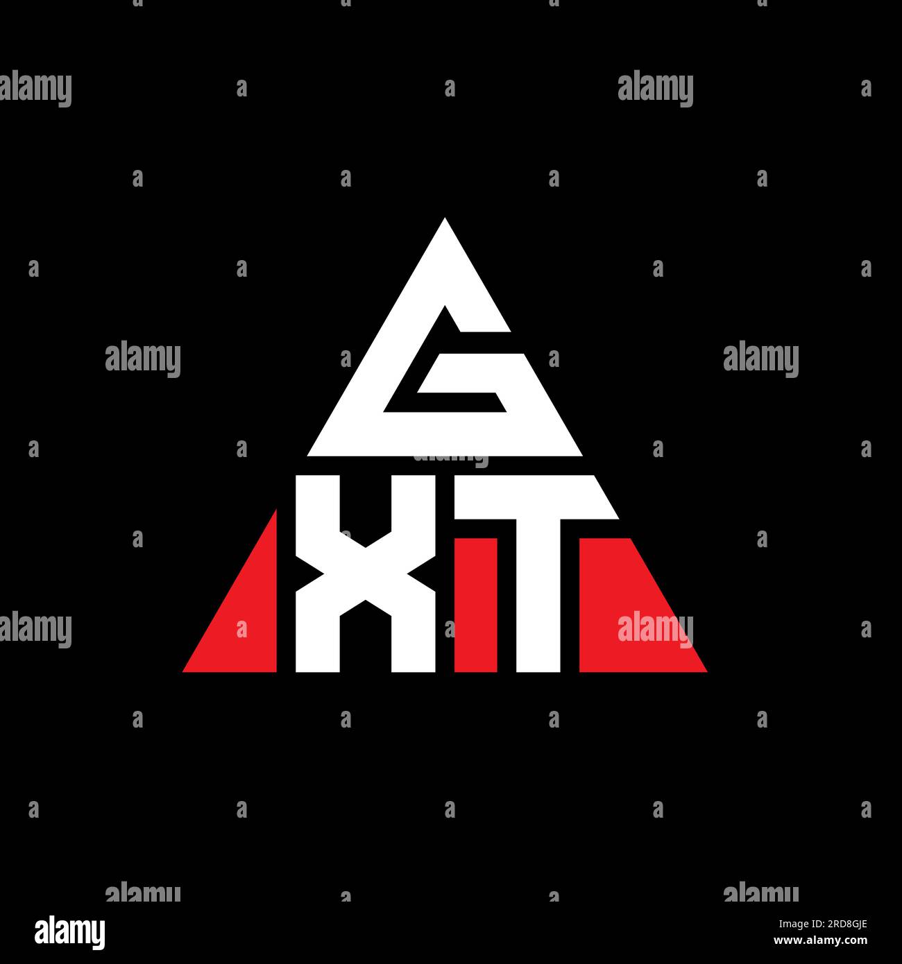 GXT triangle letter logo design with triangle shape. GXT triangle logo ...