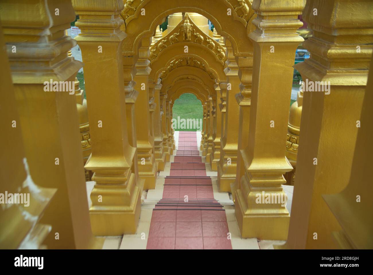 The staircase entrance of Great Stupa 500 parts to the main pagoda name ...