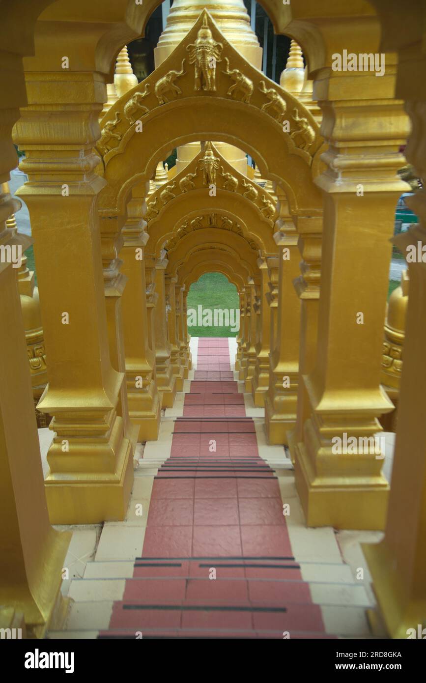 The staircase entrance of Great Stupa 500 parts to the main pagoda name ...