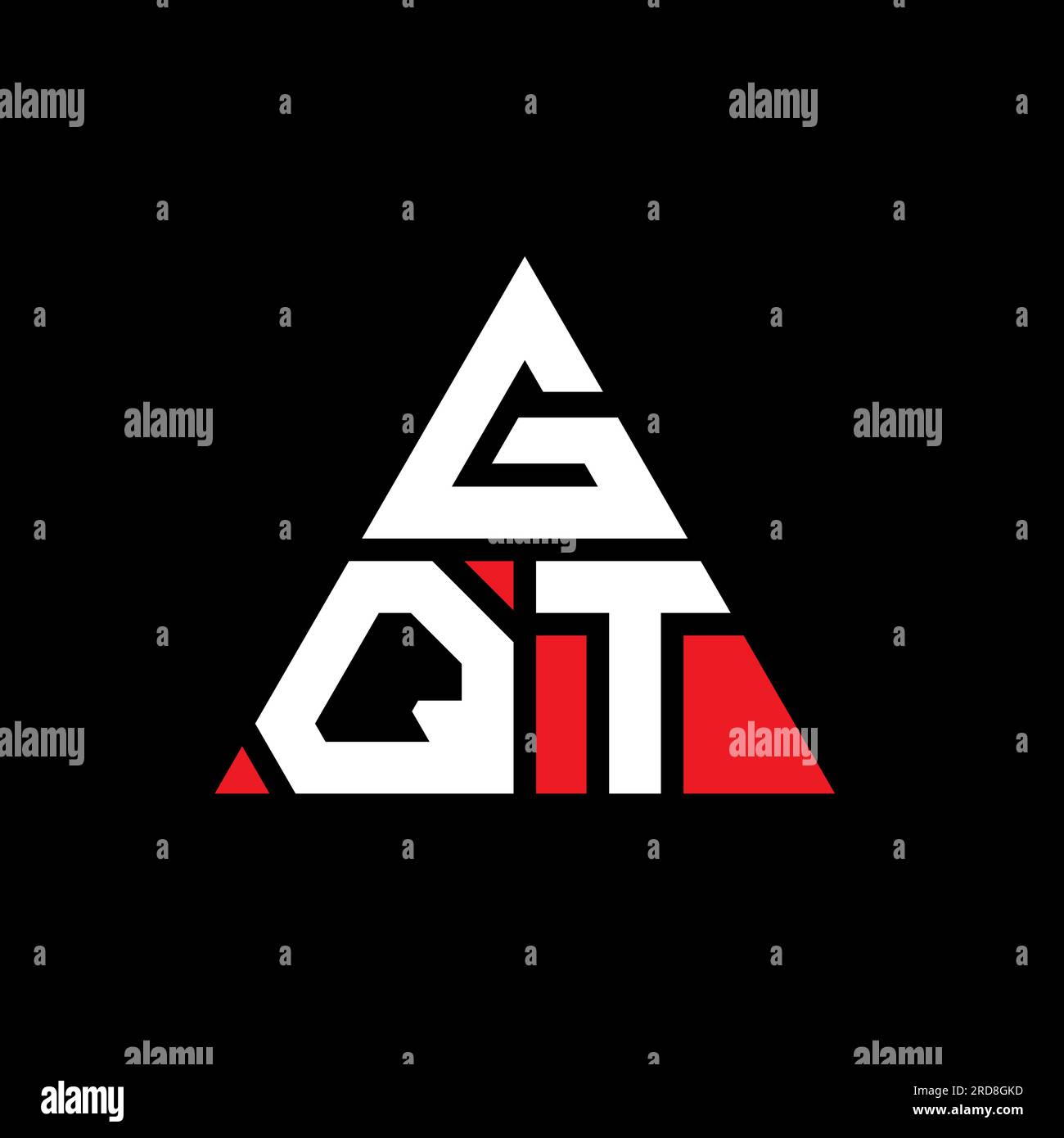 GQT triangle letter logo design with triangle shape. GQT triangle logo ...