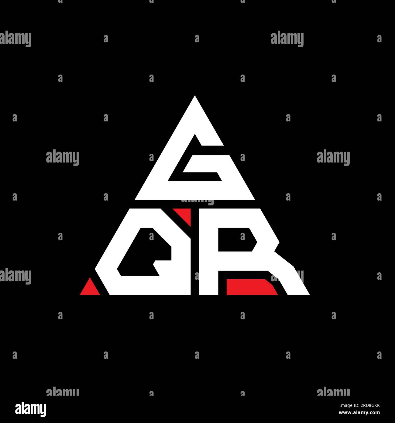 GQR triangle letter logo design with triangle shape. GQR triangle logo ...