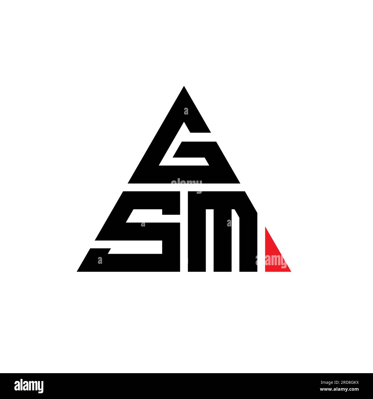 GSM triangle letter logo design with triangle shape. GSM triangle logo ...