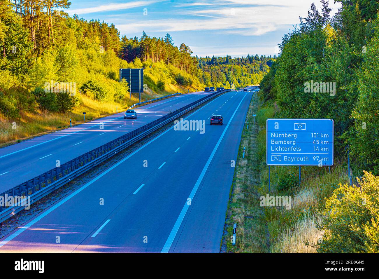 A Stretch Of Motorway In Germany Stock Photo - Alamy
