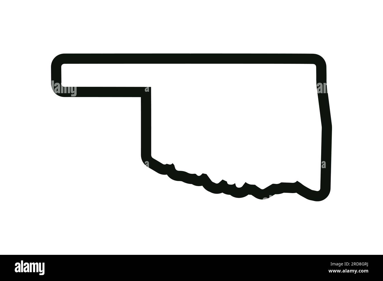 Oklahoma outline symbol. US state map. Vector illustration Stock Vector ...