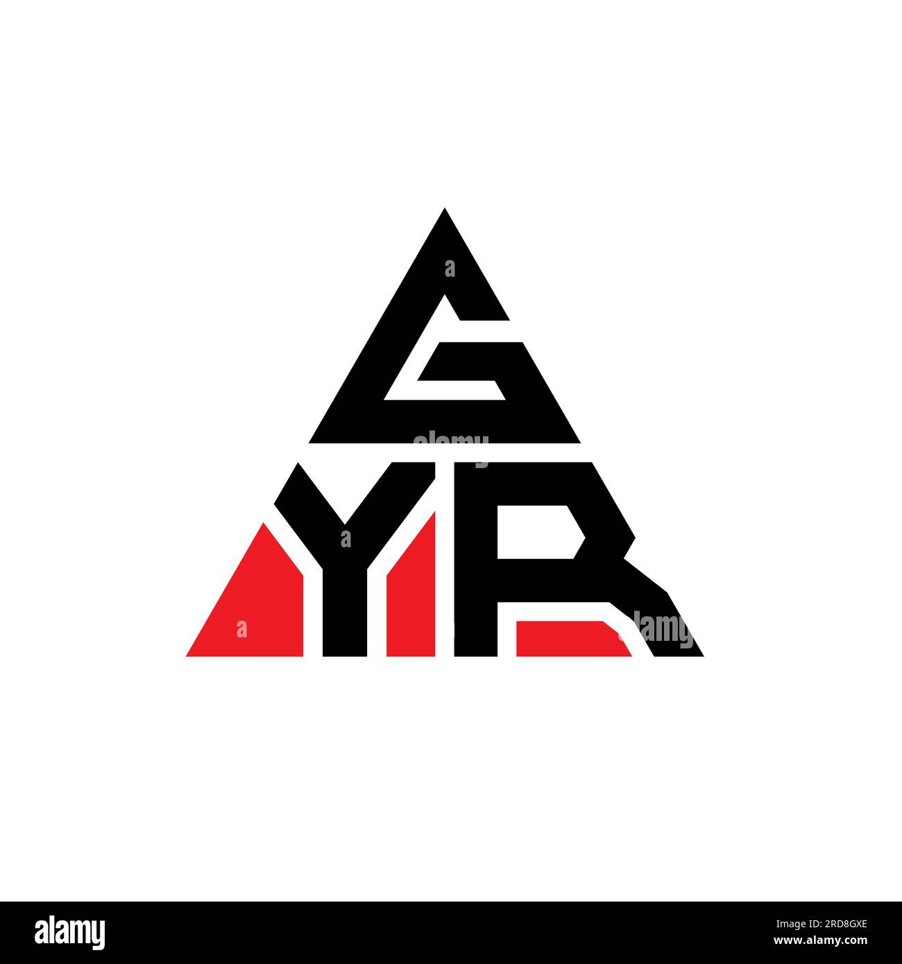 GYR triangle letter logo design with triangle shape. GYR triangle logo ...