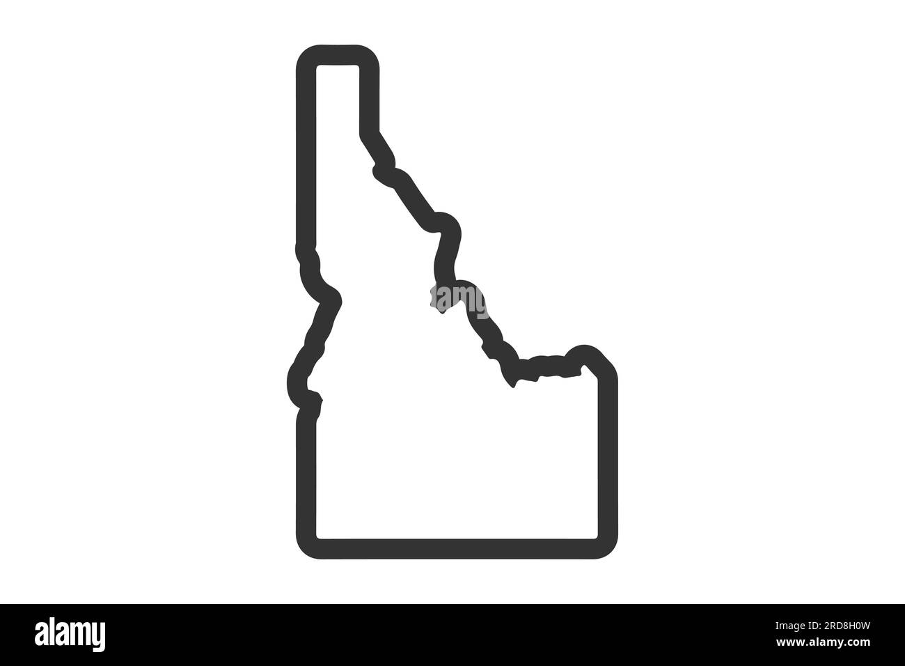 Idaho Outline Symbol Us State Map Vector Illustration Stock Vector