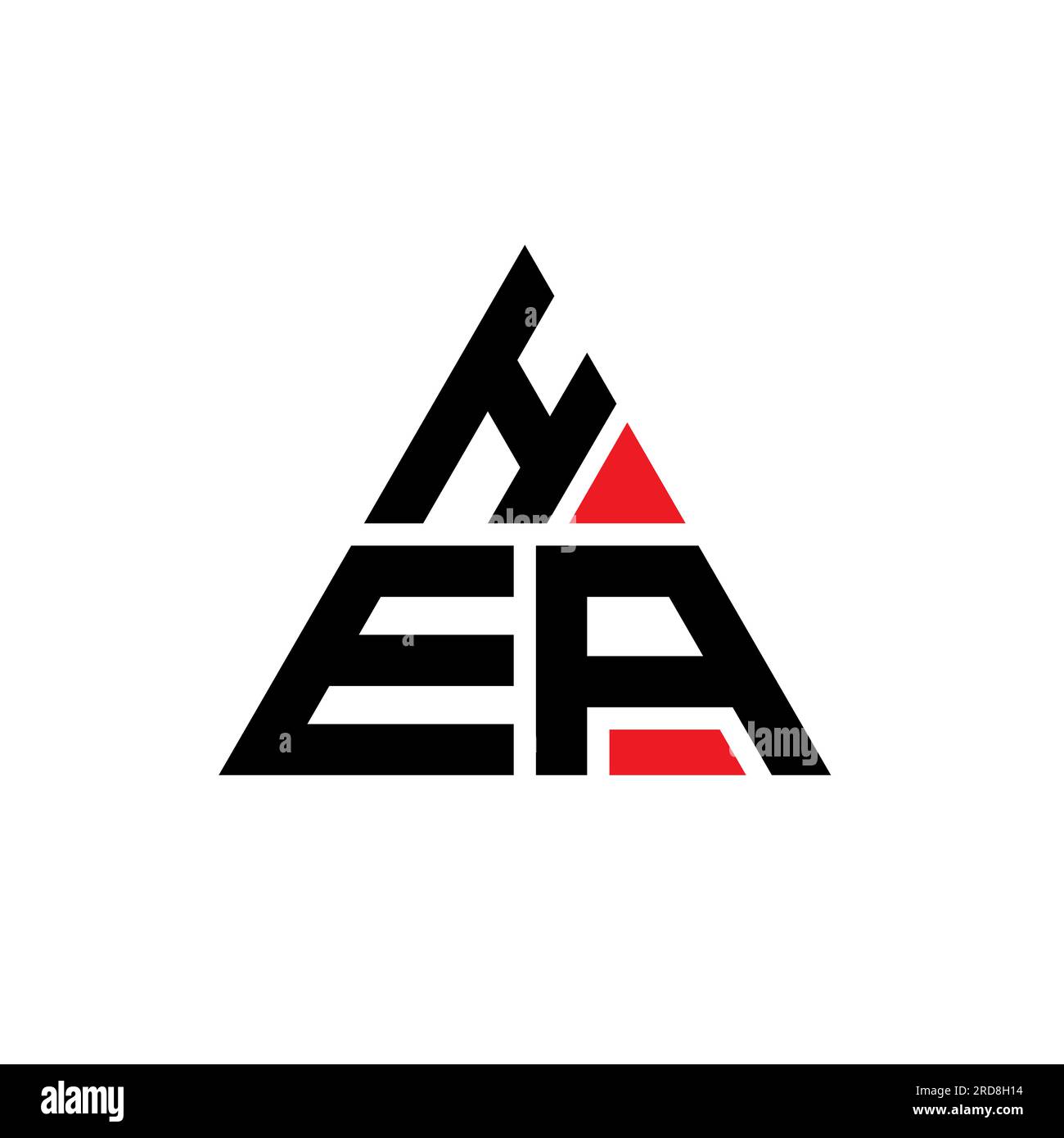 HEA triangle letter logo design with triangle shape. HEA triangle logo ...