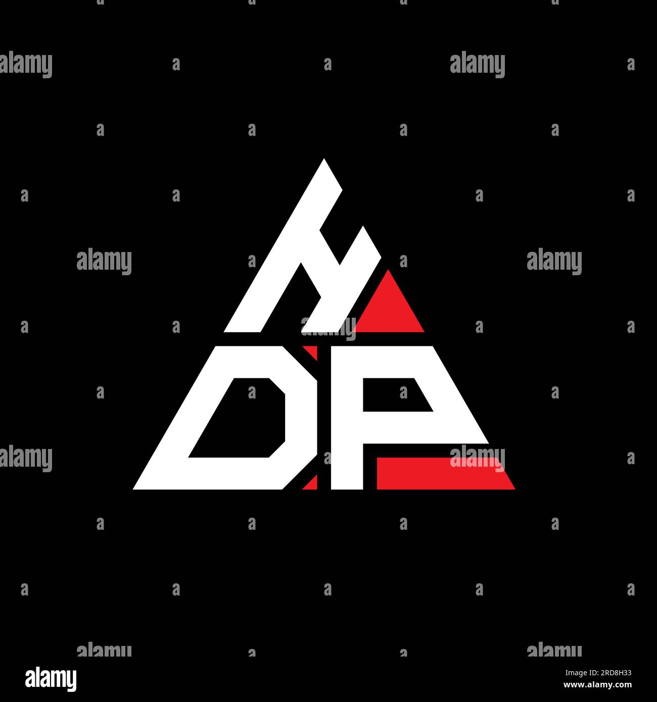 HDP triangle letter logo design with triangle shape. HDP triangle logo ...
