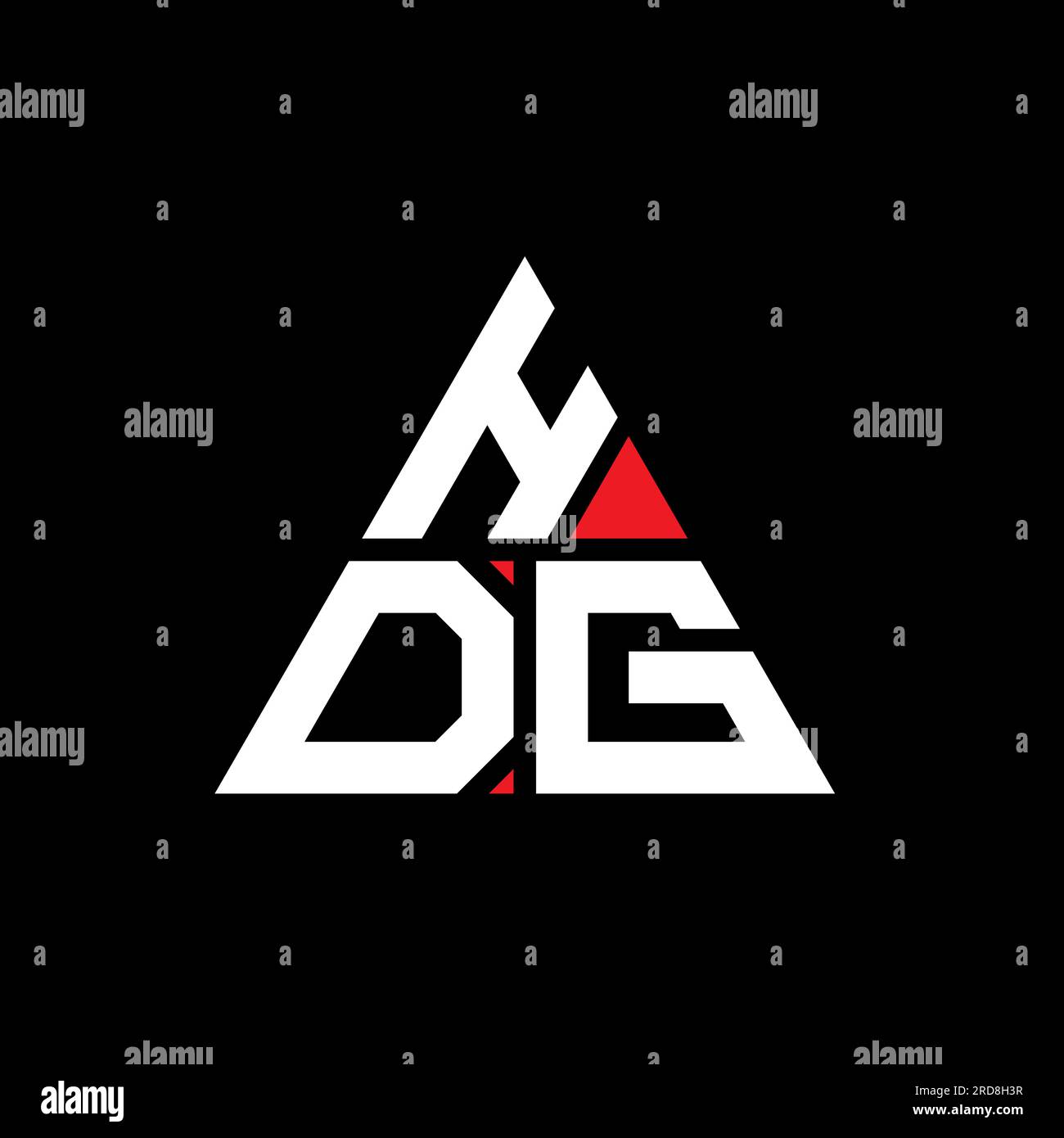 HDG triangle letter logo design with triangle shape. HDG triangle logo ...