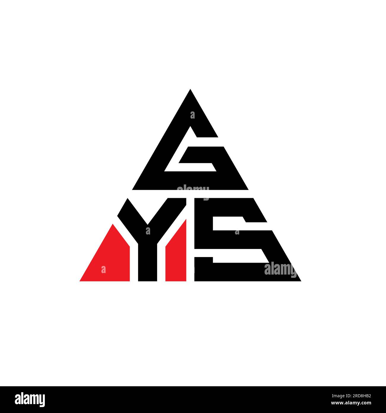 GYS triangle letter logo design with triangle shape. GYS triangle logo ...