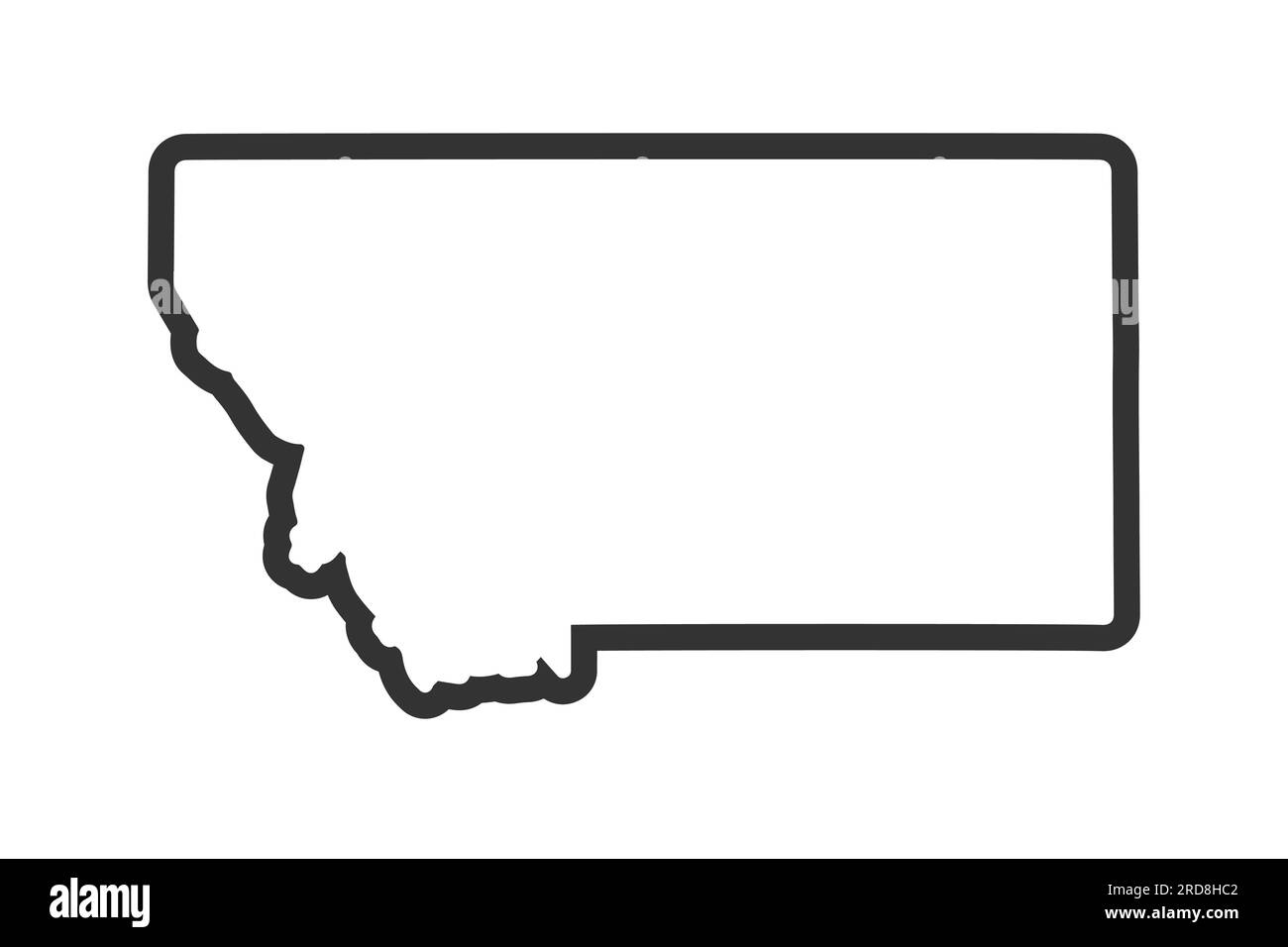 Montana Outline Symbol Us State Map Vector Illustration Stock Vector Image And Art Alamy