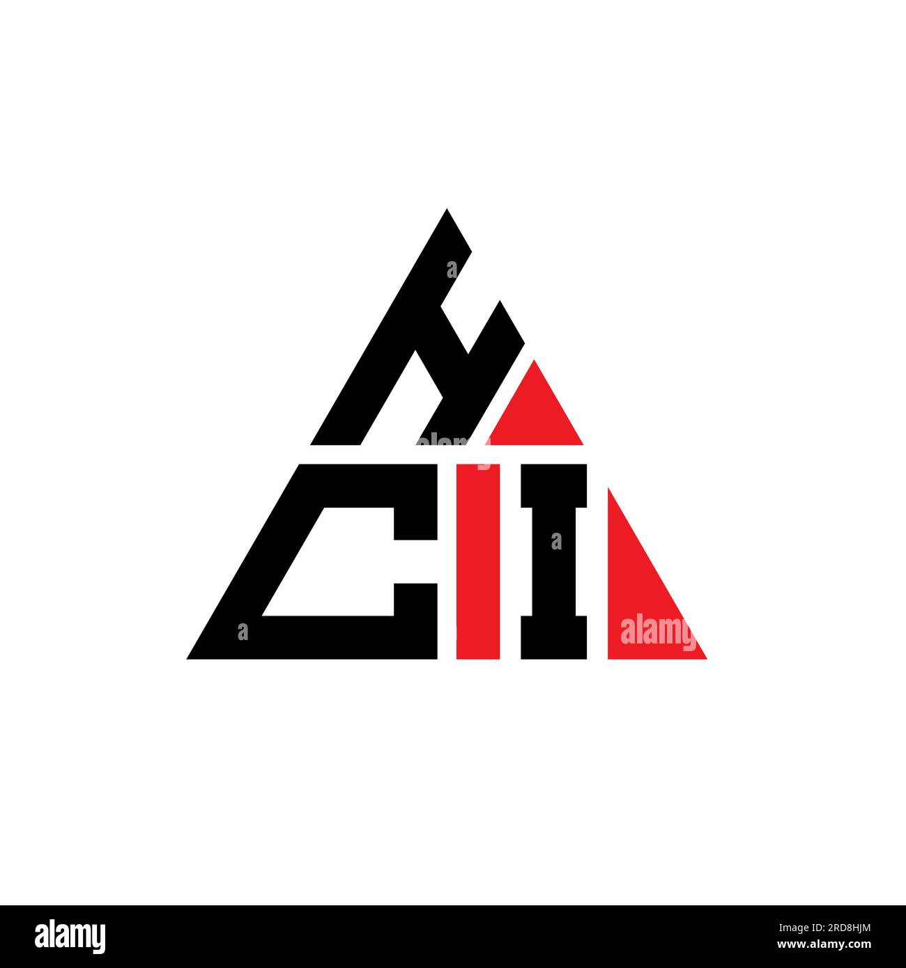 HCI triangle letter logo design with triangle shape. HCI triangle logo ...