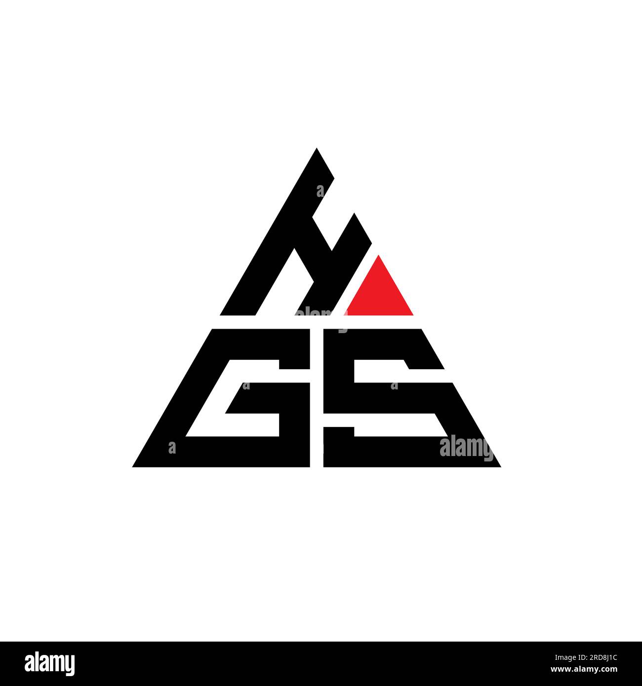 HGS triangle letter logo design with triangle shape. HGS triangle logo design monogram. HGS ...