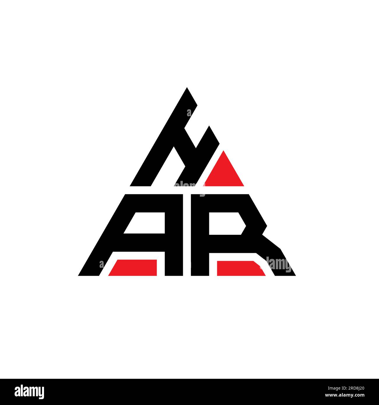 HAR triangle letter logo design with triangle shape. HAR triangle logo ...