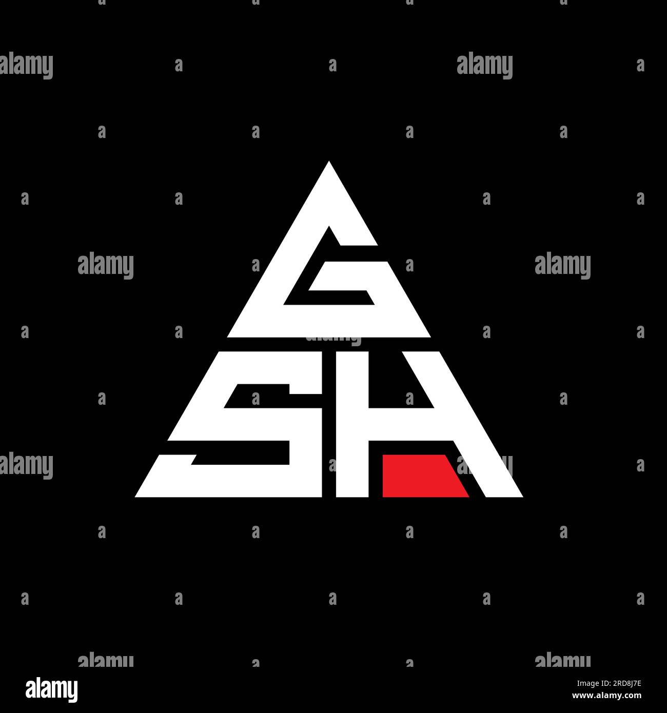 GSH triangle letter logo design with triangle shape. GSH triangle logo ...