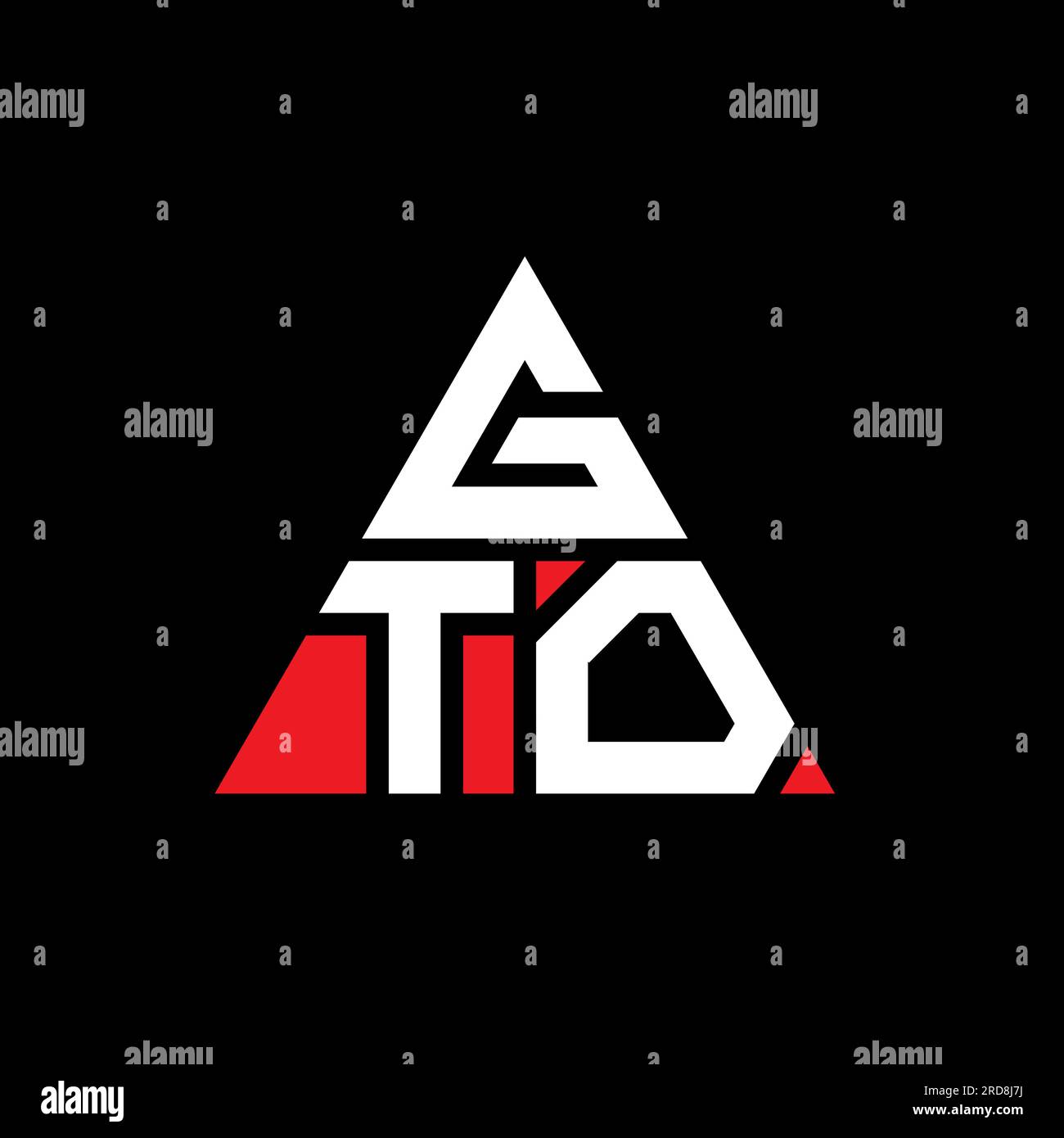 GTO triangle letter logo design with triangle shape. GTO triangle logo ...