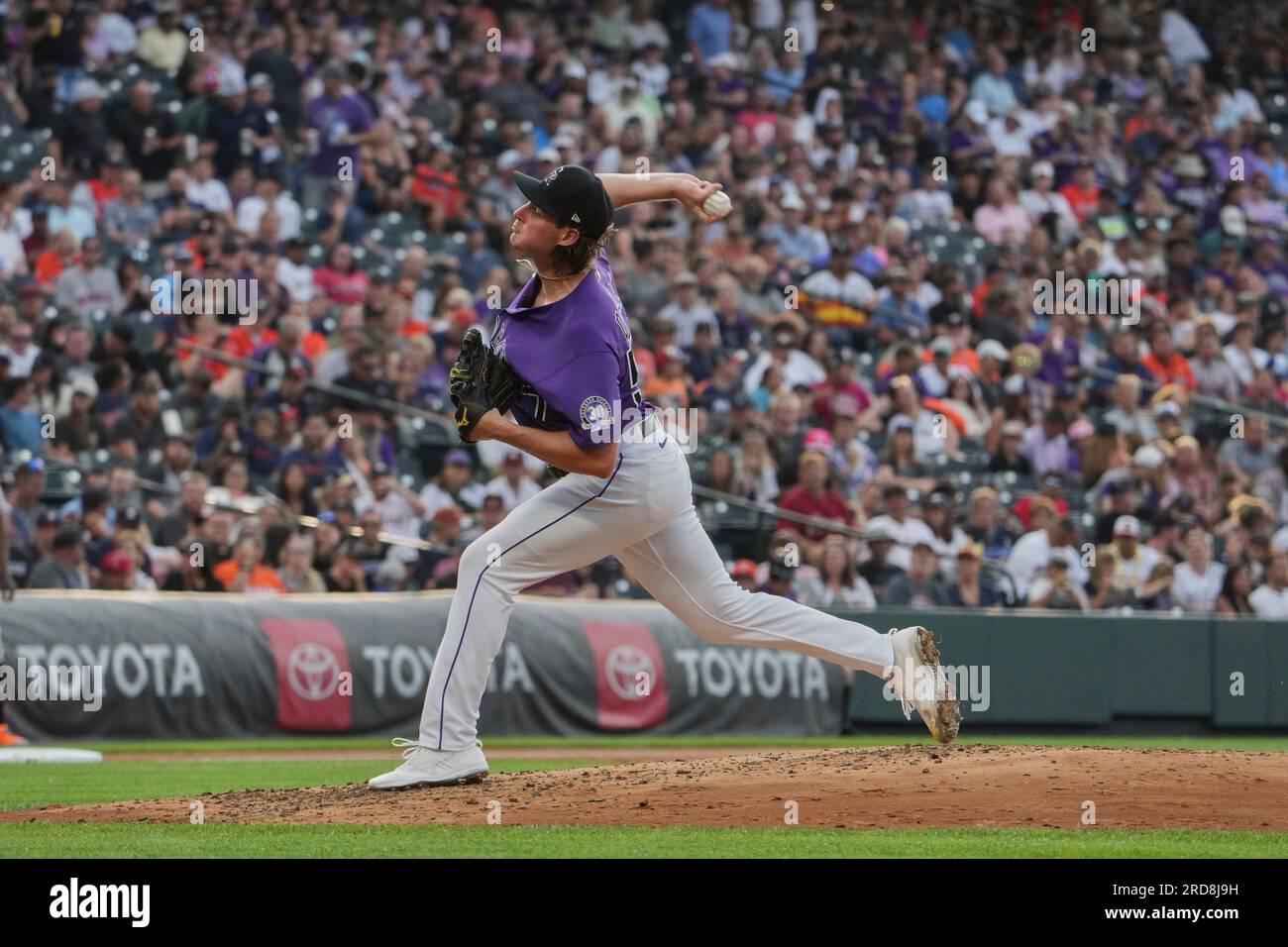 July 18 2023 Colorado pitcher Tommy Doyle (57) throws a pitch during ...
