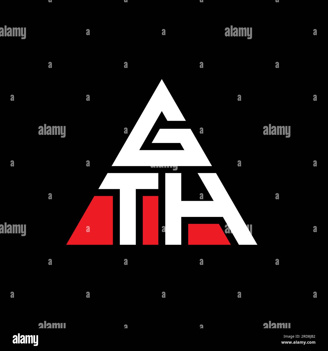 GTH triangle letter logo design with triangle shape. GTH triangle logo ...
