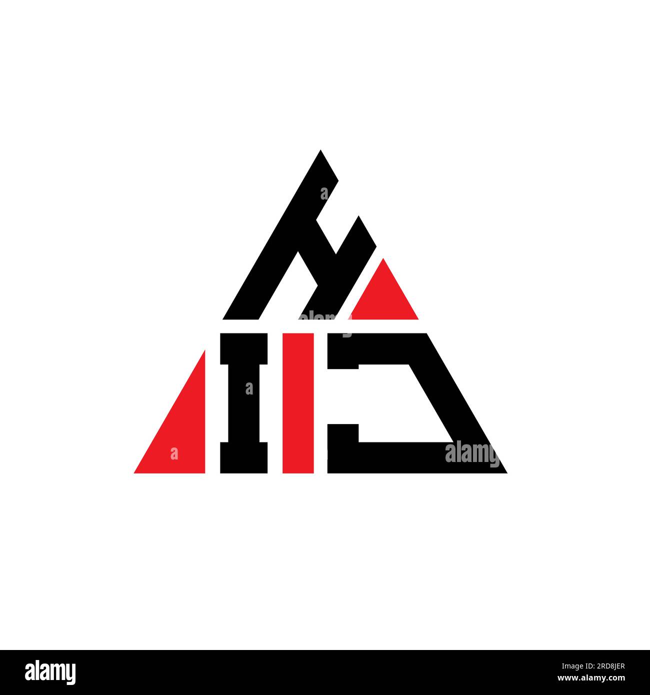 HIJ triangle letter logo design with triangle shape. HIJ triangle logo ...