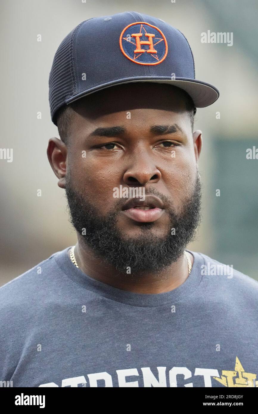 July 18 2023 Houston pitcher Cristian Javier (53) before the game with ...
