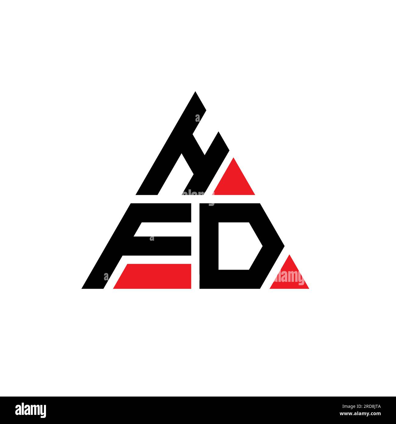 HFD triangle letter logo design with triangle shape. HFD triangle logo ...