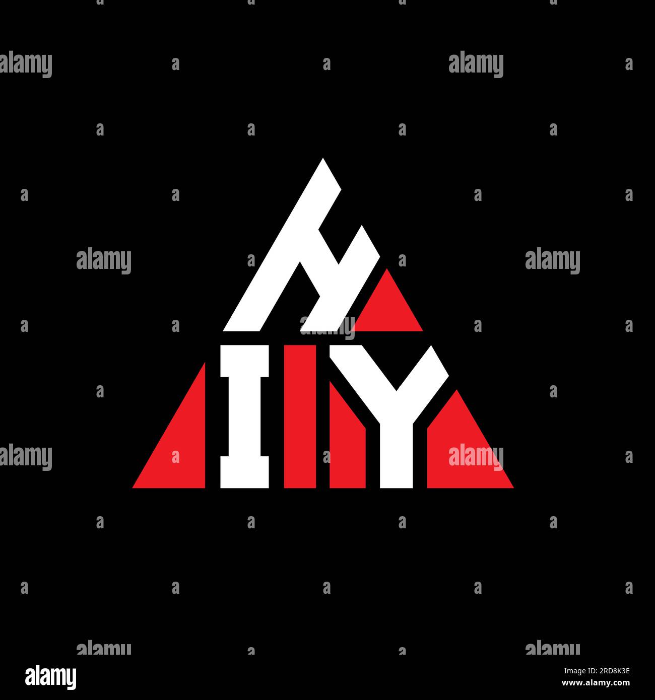 HIY triangle letter logo design with triangle shape. HIY triangle logo ...