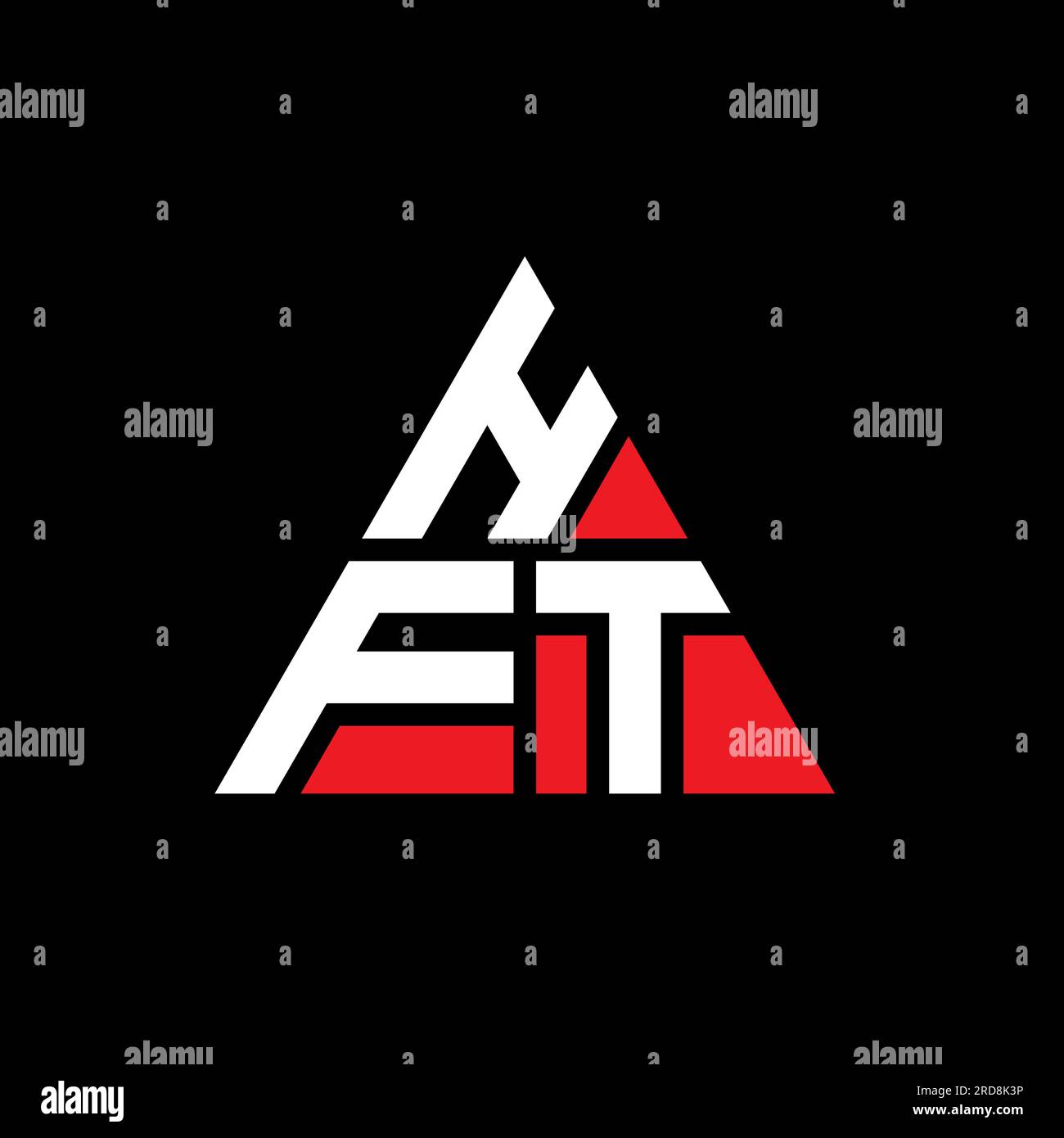 HFT triangle letter logo design with triangle shape. HFT triangle logo ...