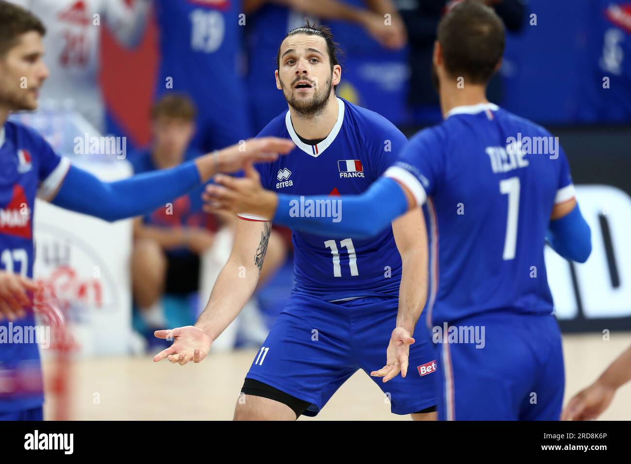 Gdansk, Poland. 19th July, 2023. Antoine Brizard during the FIVB ...