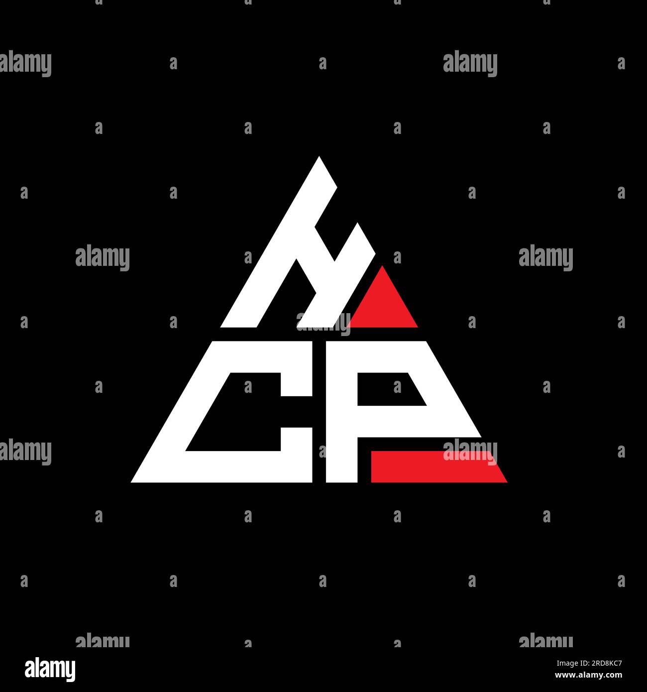 HCP triangle letter logo design with triangle shape. HCP triangle logo ...