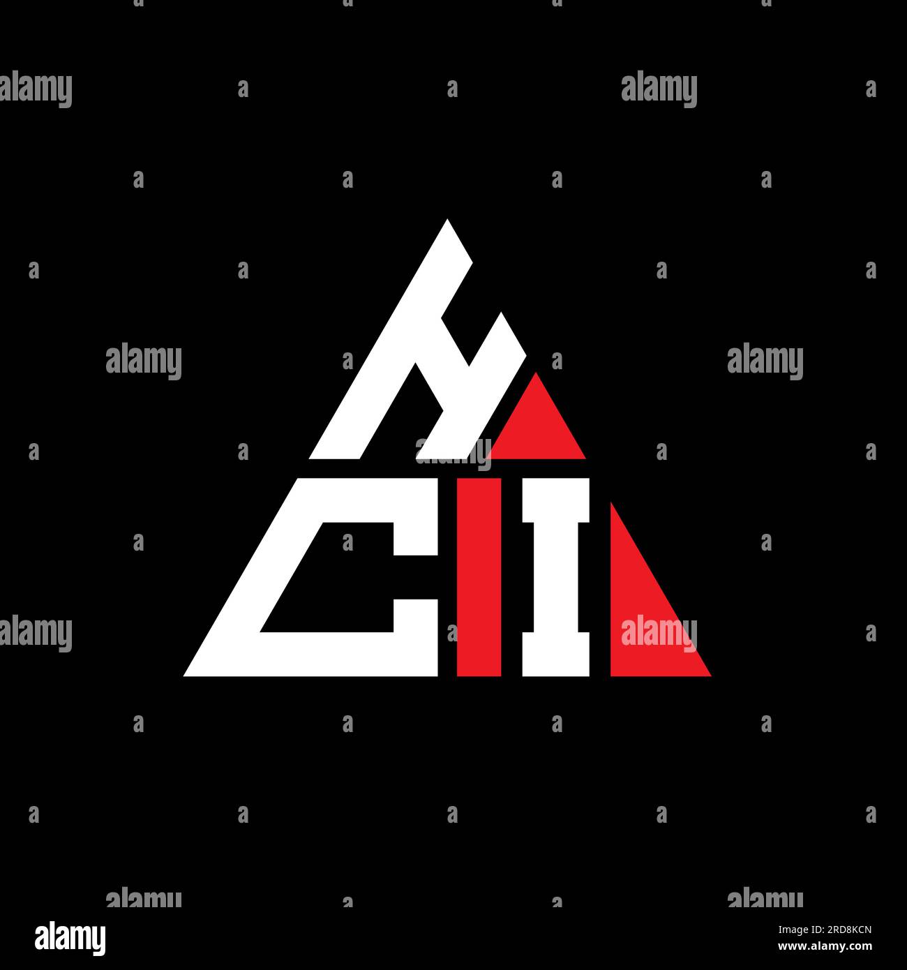 HCI triangle letter logo design with triangle shape. HCI triangle logo ...