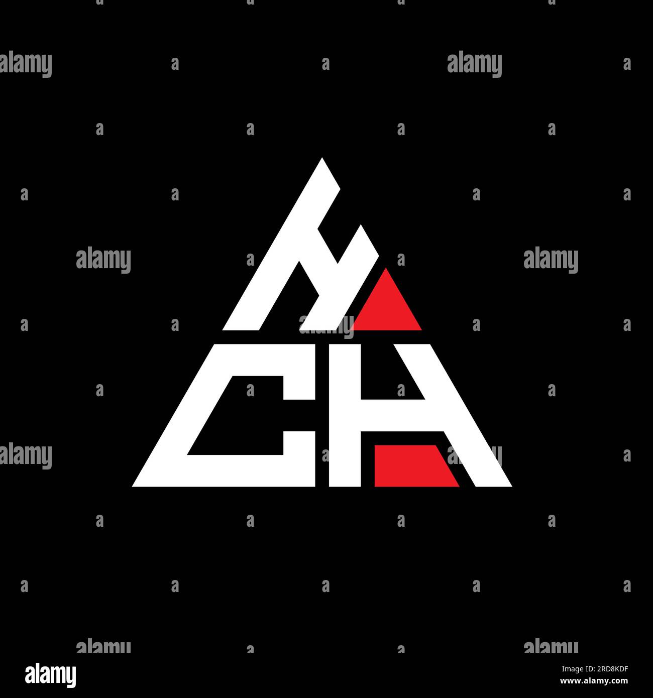 HCH triangle letter logo design with triangle shape. HCH triangle logo ...