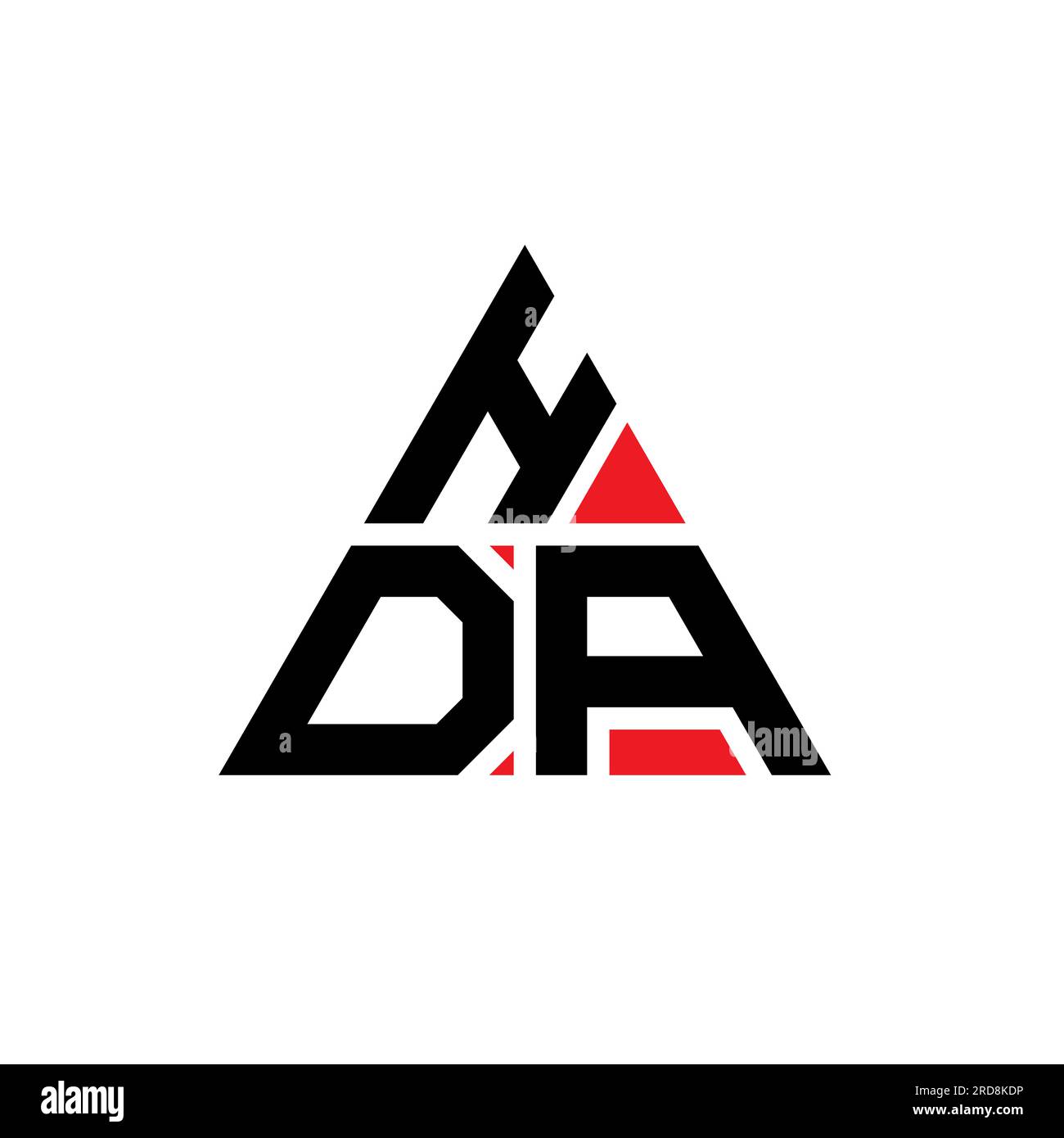 HDA triangle letter logo design with triangle shape. HDA triangle logo ...