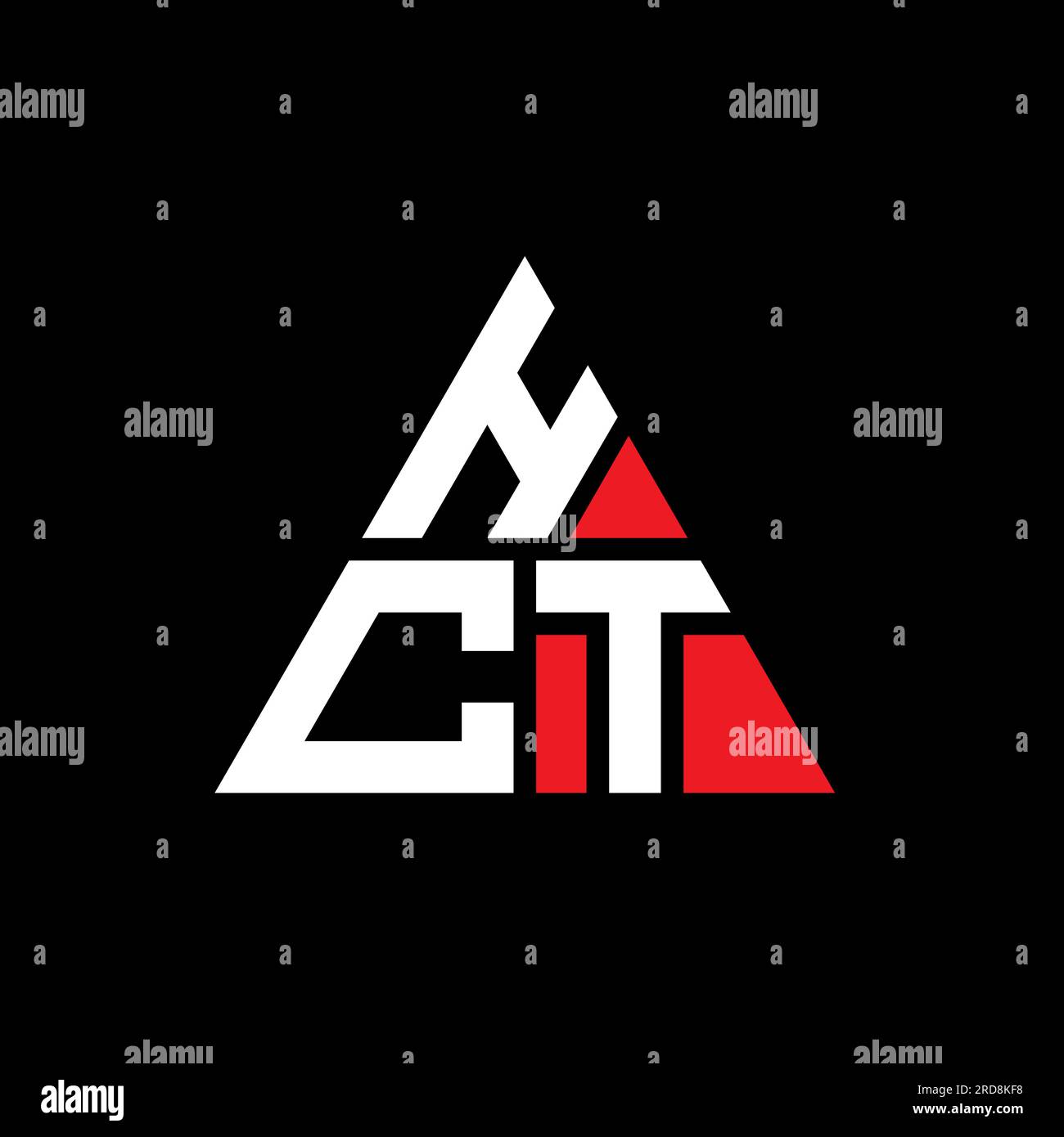 HCT triangle letter logo design with triangle shape. HCT triangle logo design monogram. HCT ...
