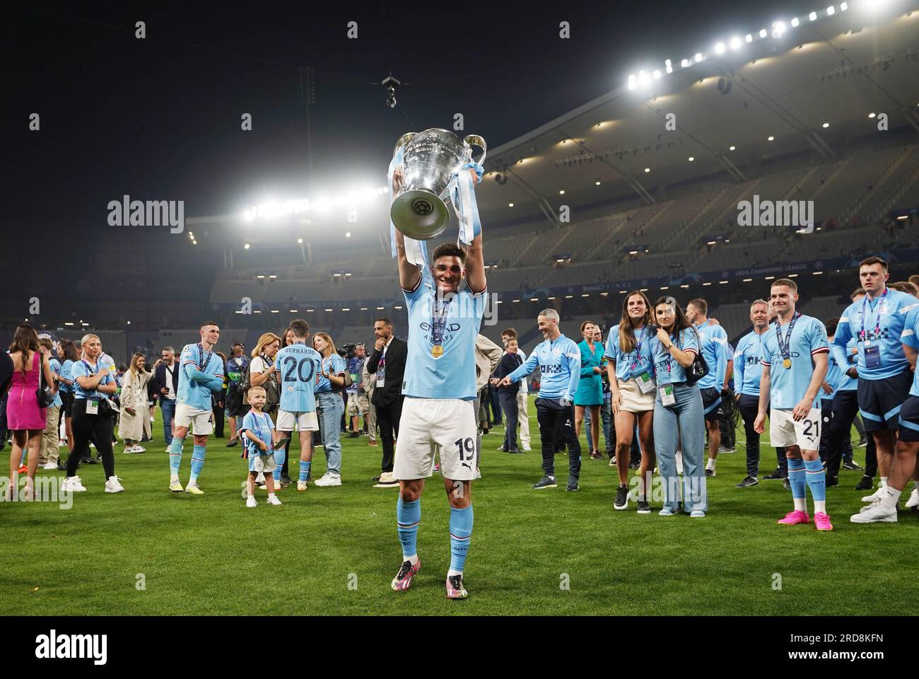 Julian alvarez champions league trophy hi-res stock photography and ...