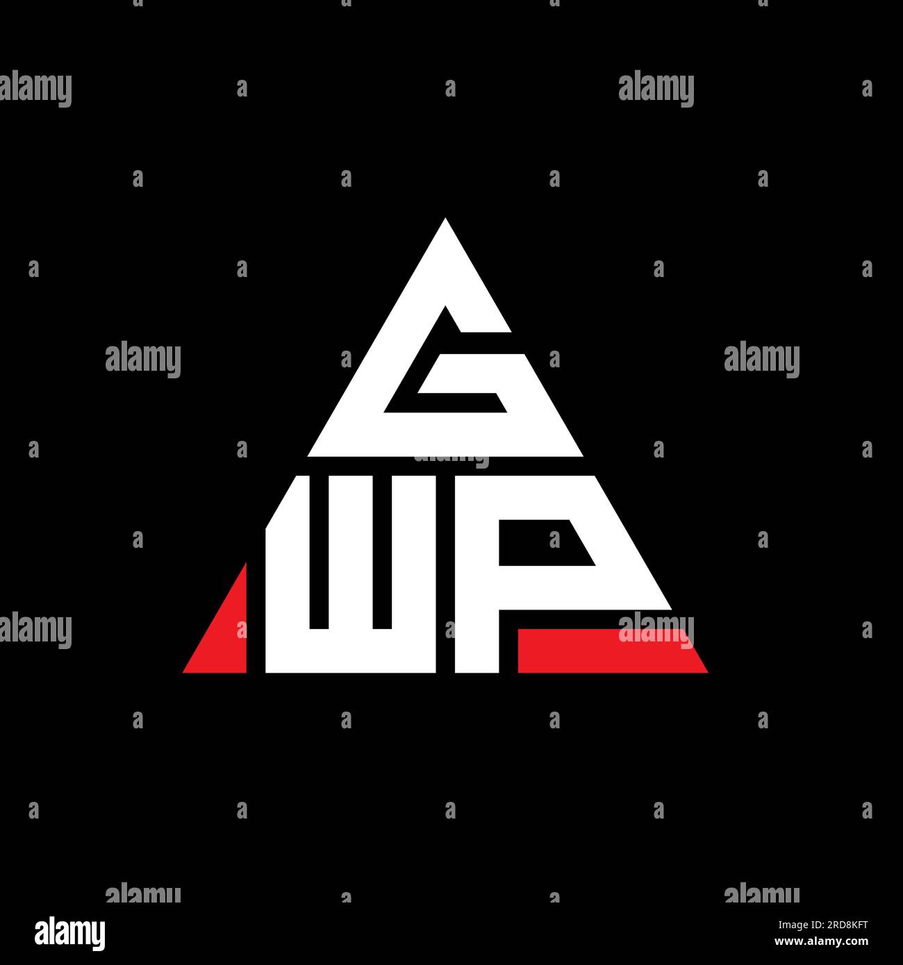 GWP triangle letter logo design with triangle shape. GWP triangle logo ...