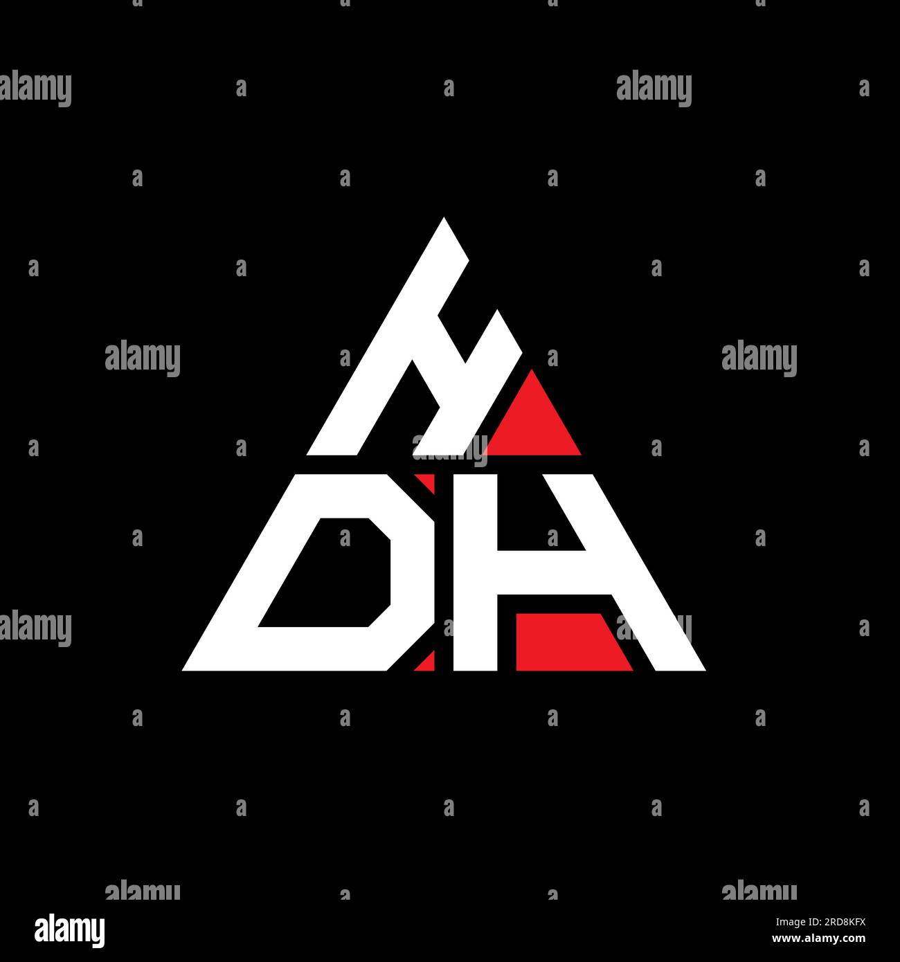 HDH triangle letter logo design with triangle shape. HDH triangle logo ...