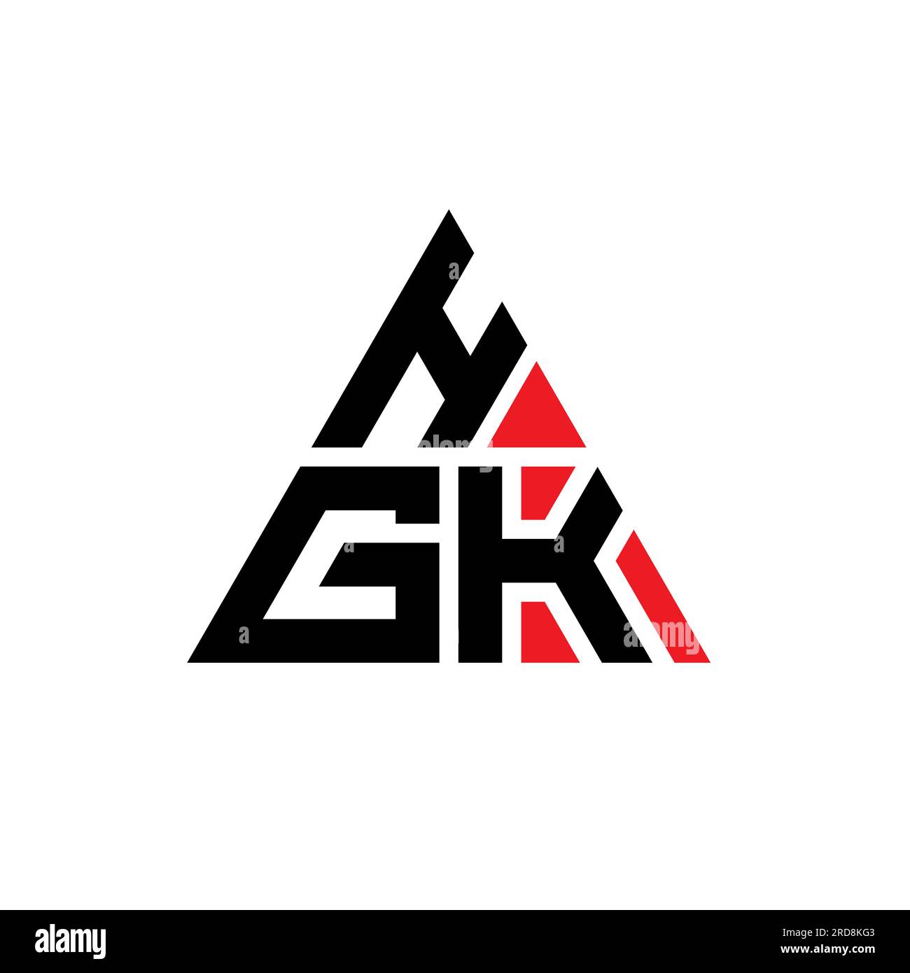HGK triangle letter logo design with triangle shape. HGK triangle logo ...