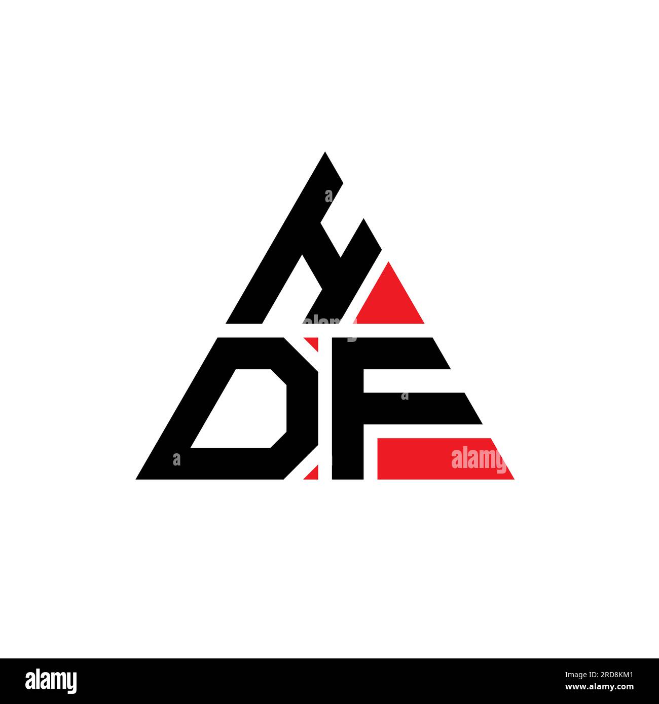 HDF triangle letter logo design with triangle shape. HDF triangle logo ...