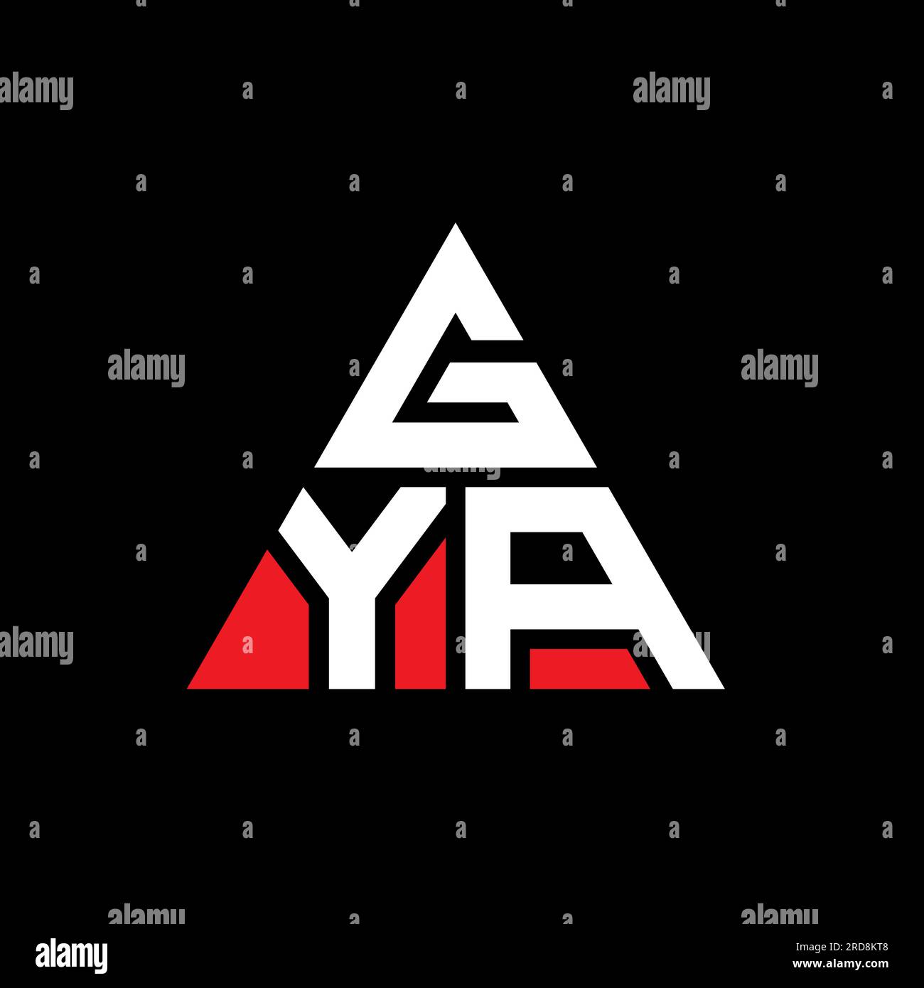 GYA triangle letter logo design with triangle shape. GYA triangle logo ...