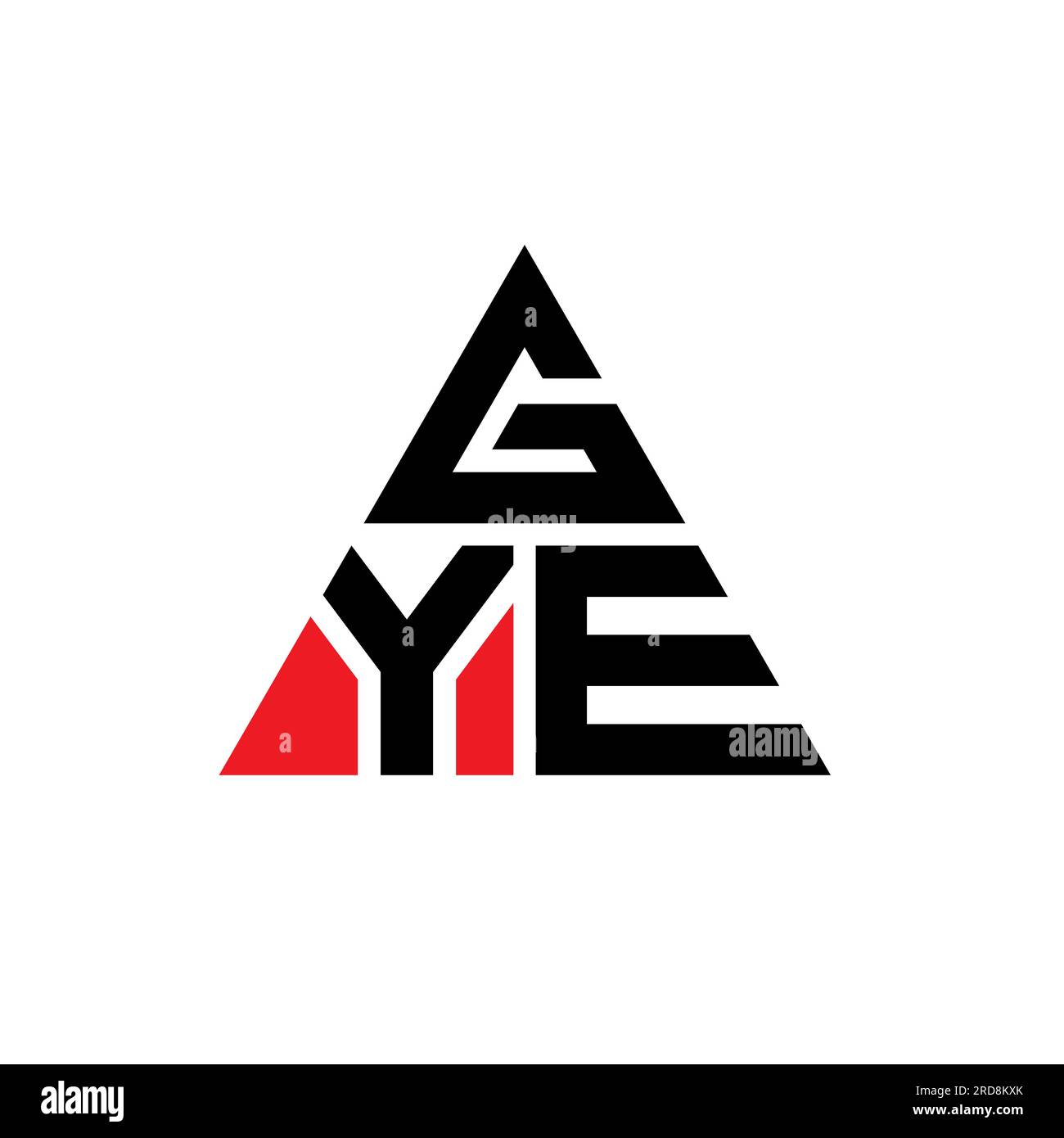 GYE triangle letter logo design with triangle shape. GYE triangle logo ...