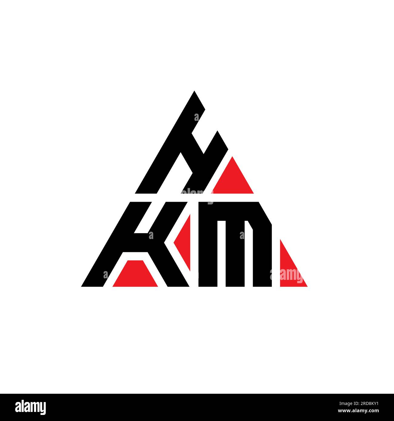 HKM triangle letter logo design with triangle shape. HKM triangle logo ...