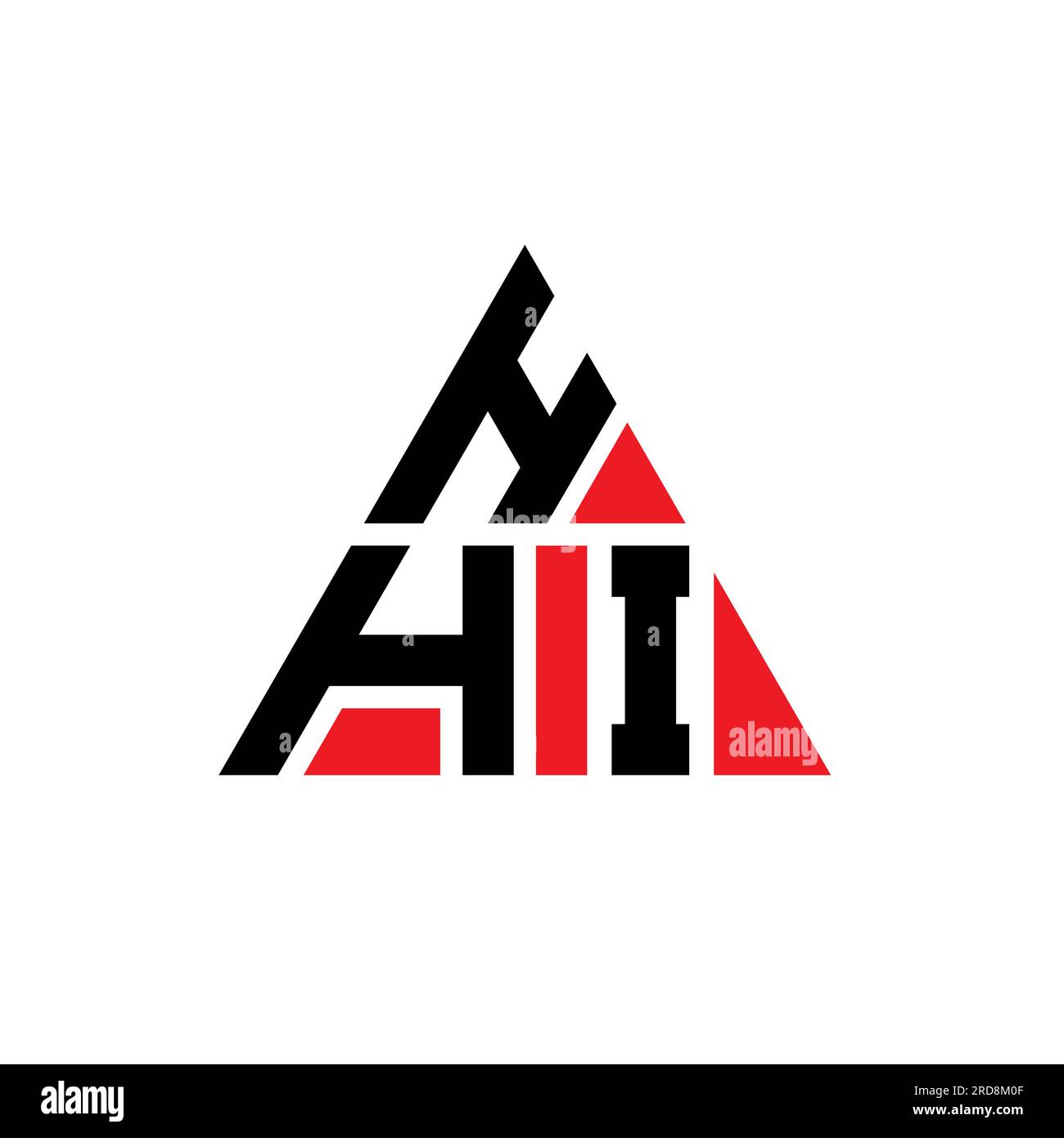 HHI triangle letter logo design with triangle shape. HHI triangle logo ...