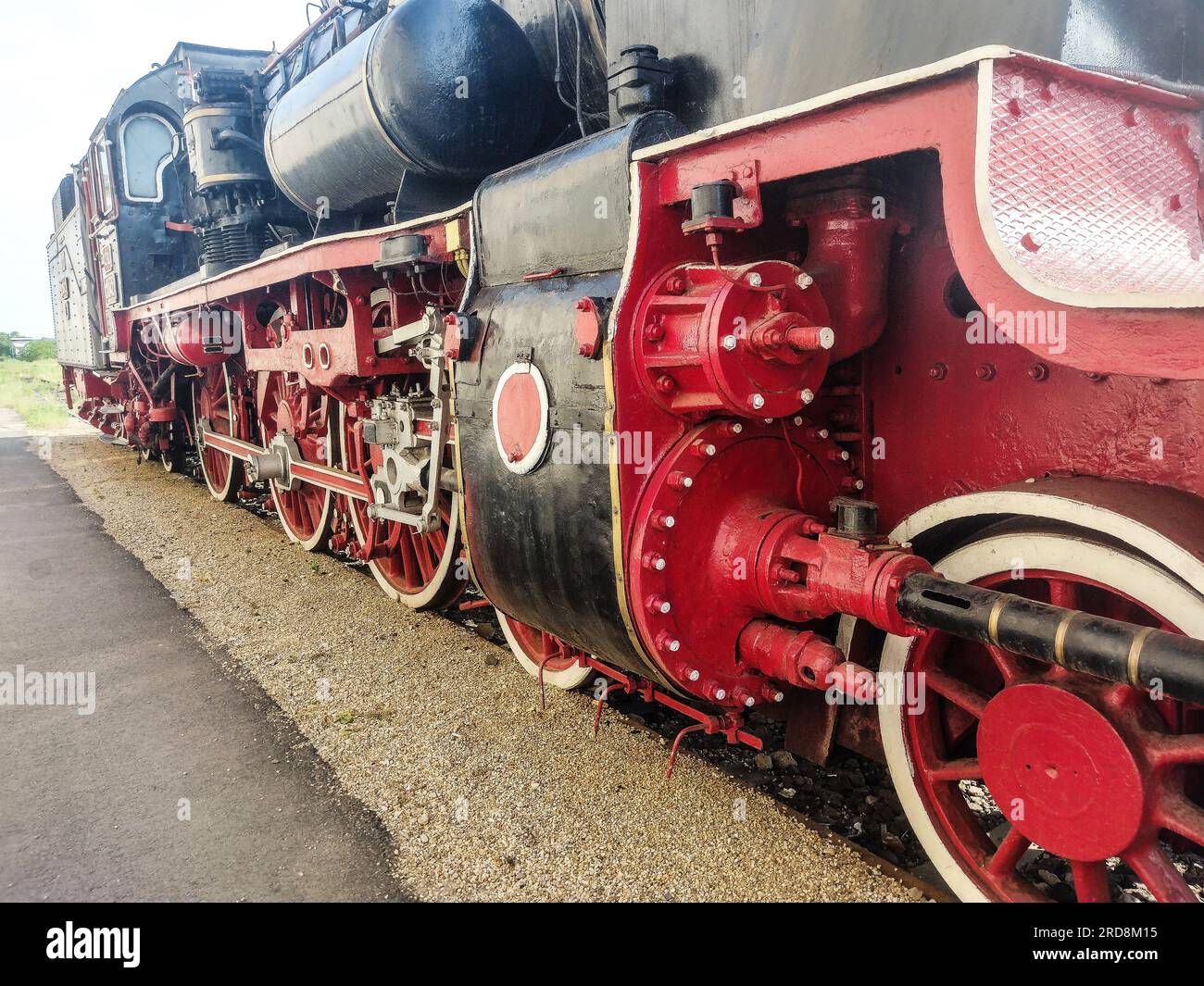 Old steam locomotive made in Romania in the 1930s. Exhibited in Oradea ...