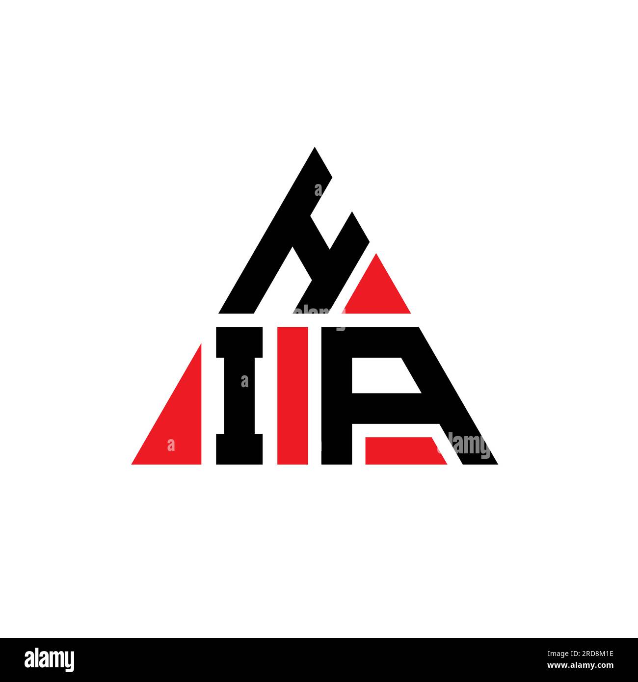 HIA triangle letter logo design with triangle shape. HIA triangle logo ...