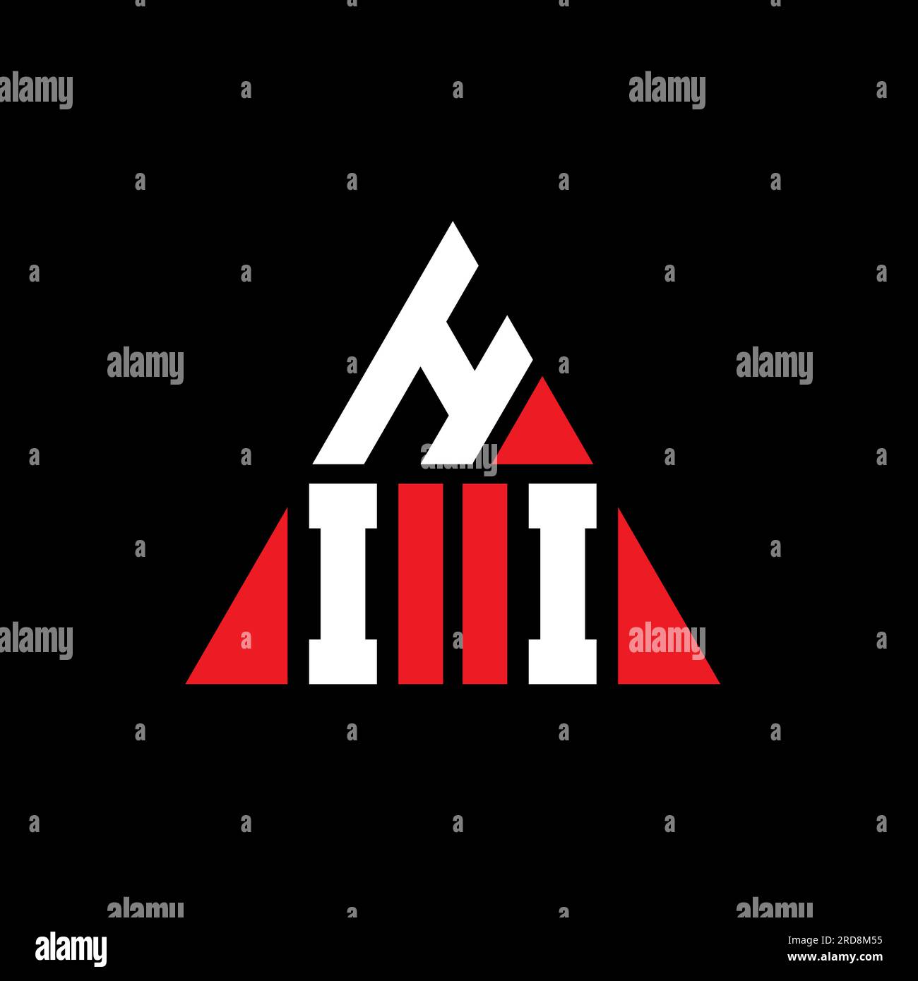 HII triangle letter logo design with triangle shape. HII triangle logo ...