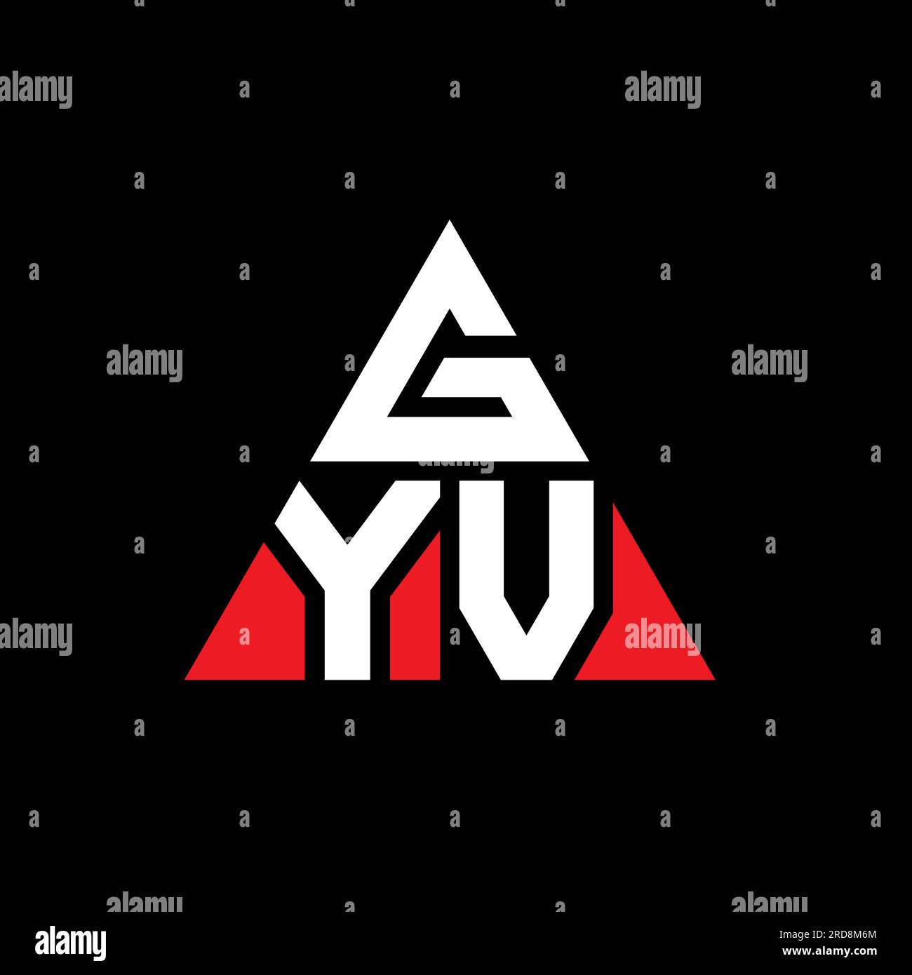 GYV triangle letter logo design with triangle shape. GYV triangle logo ...